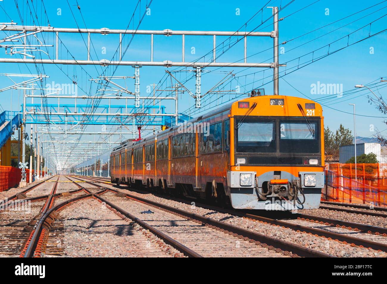 SANTIAGO, CHILE - MAY 2016: A Long distance train in Santiago Stock ...