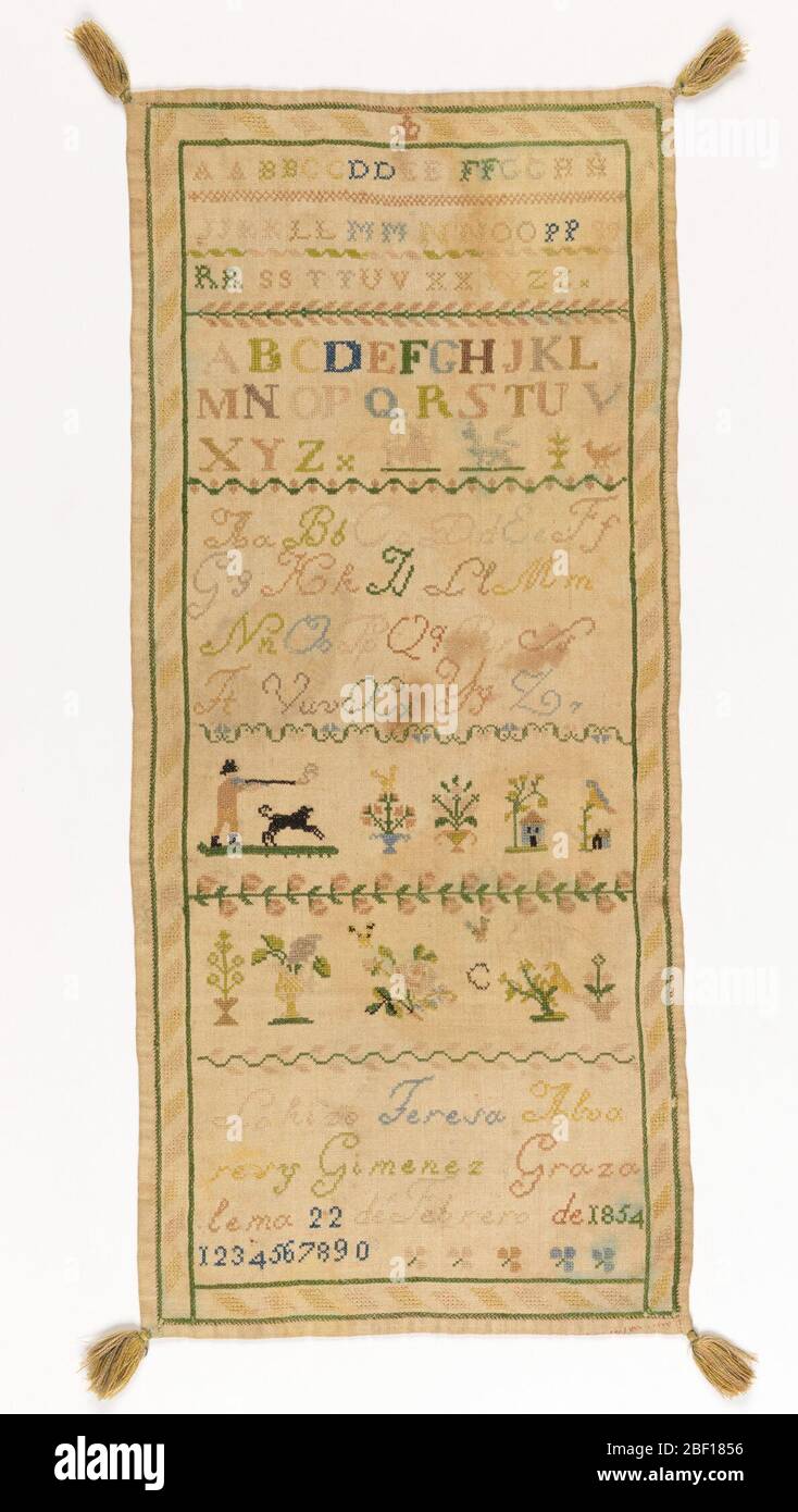 Embroidery sampler hi-res stock photography and images - Alamy