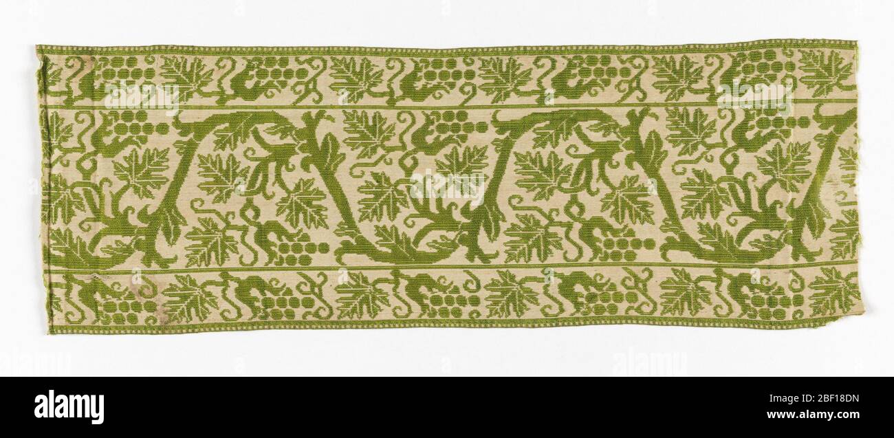 Band. Border strip with one broad and two narrow bands ornamented with ...