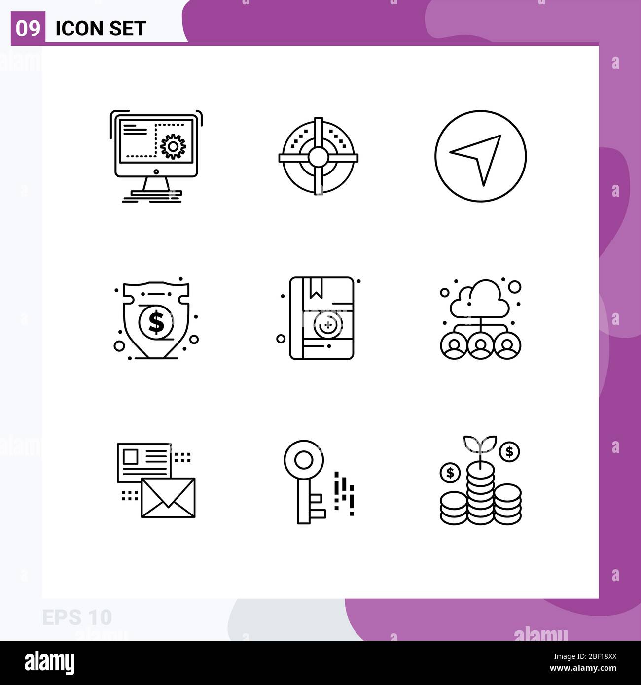 9 point Stock Vector Images - Alamy