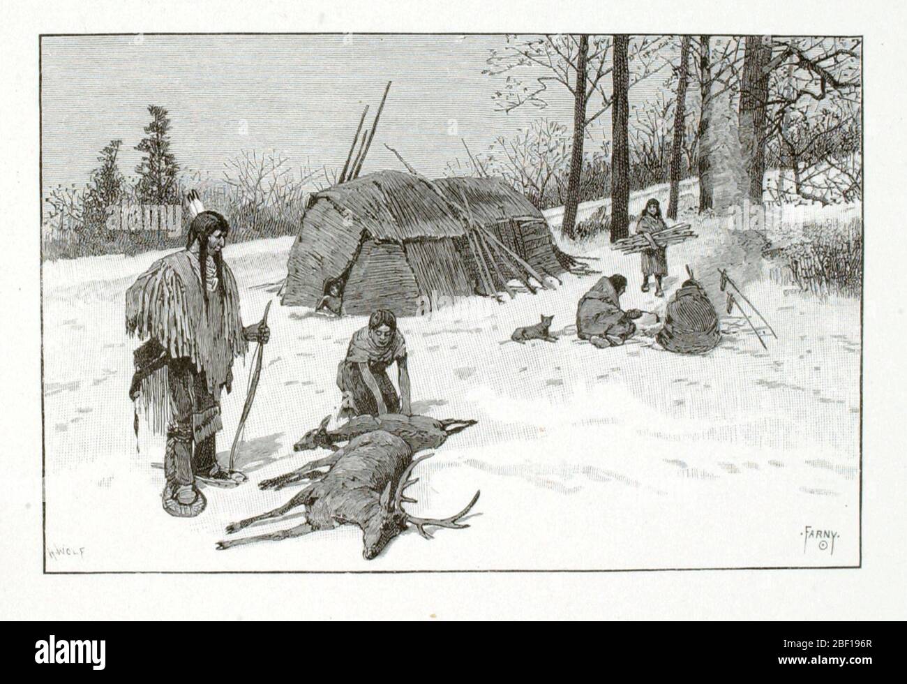 Indian Hunting Scene Stock Photo - Alamy