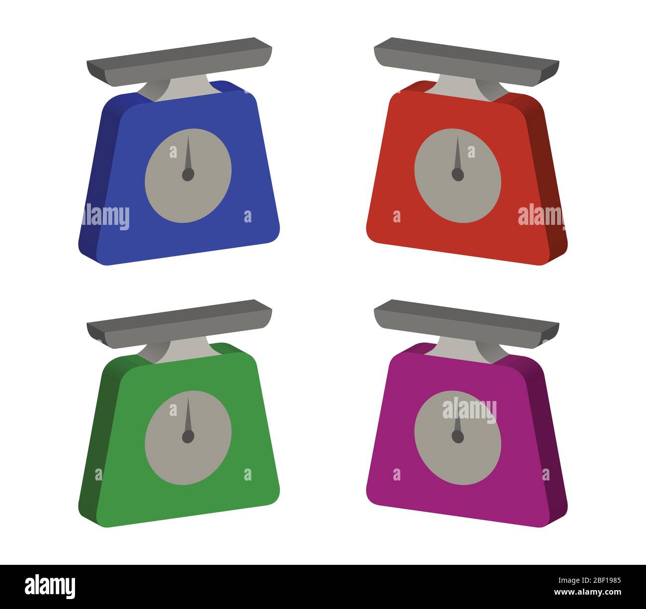 kitchen scale icon illustrated in vector on white background Stock ...