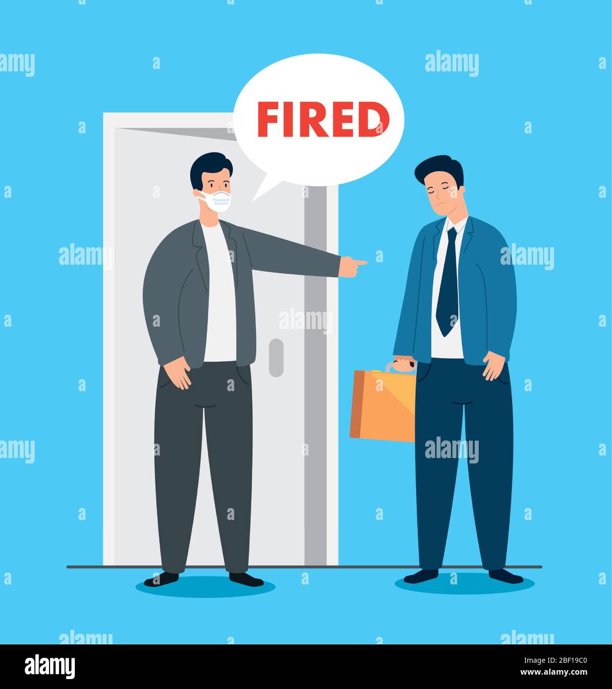 businessman sad fired of work avatar character Stock Vector Image & Art ...