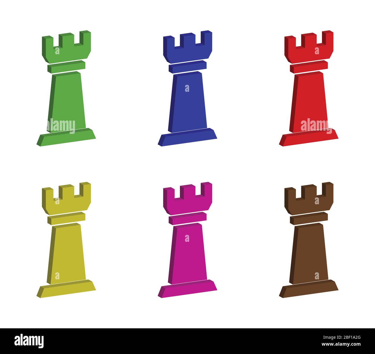 chess tower icon illustrated in vector on white background Stock Vector ...