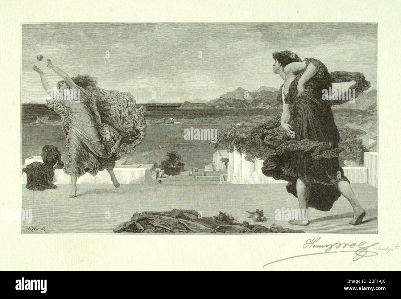 Greek Girls Playing Ball Stock Photo - Alamy