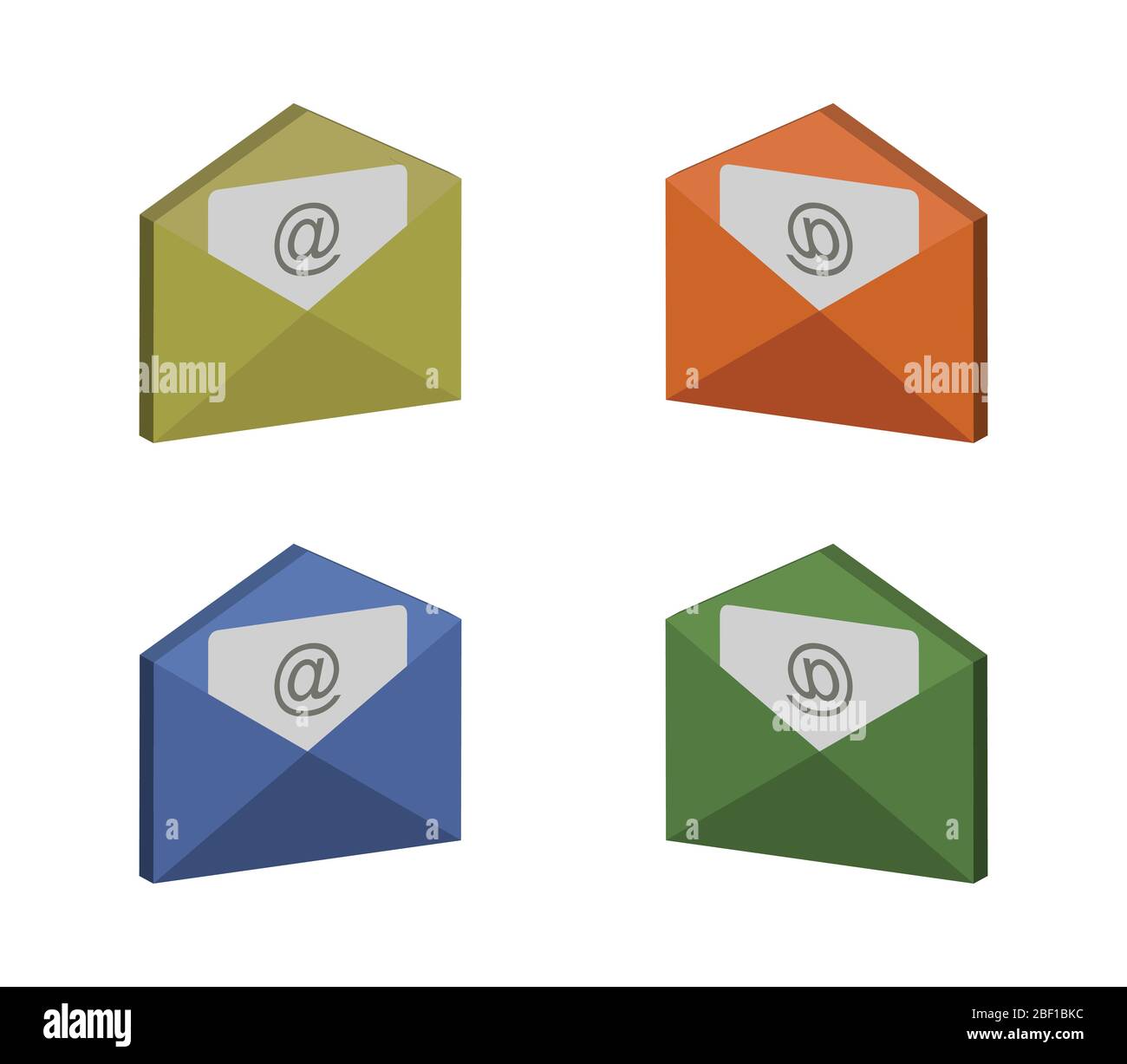email icon illustrated in vector on white background Stock Vector Image ...