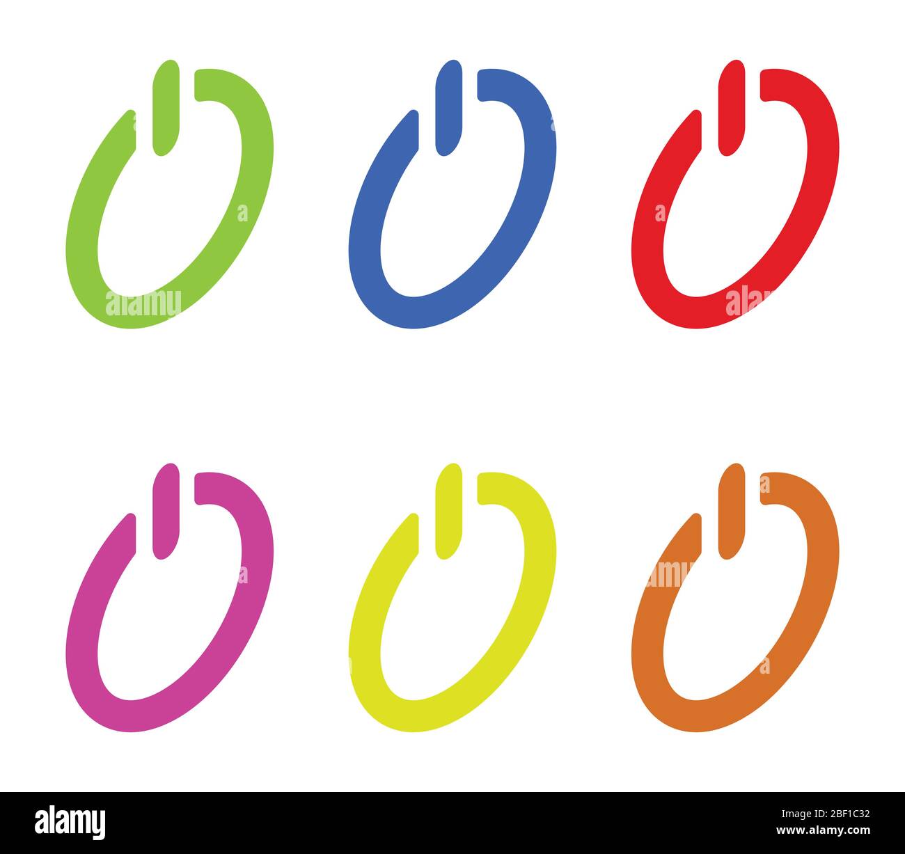 power buttons icon illustrated in vector on white background Stock ...