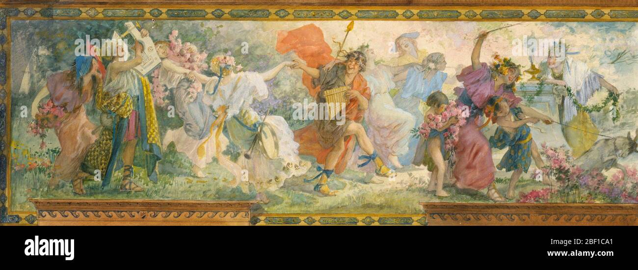 Bacchanale Revel Pan and Procession Stock Photo - Alamy