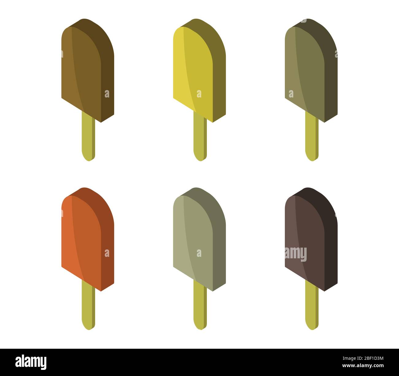 isometric ice cream icon illustrated in vector on white background ...