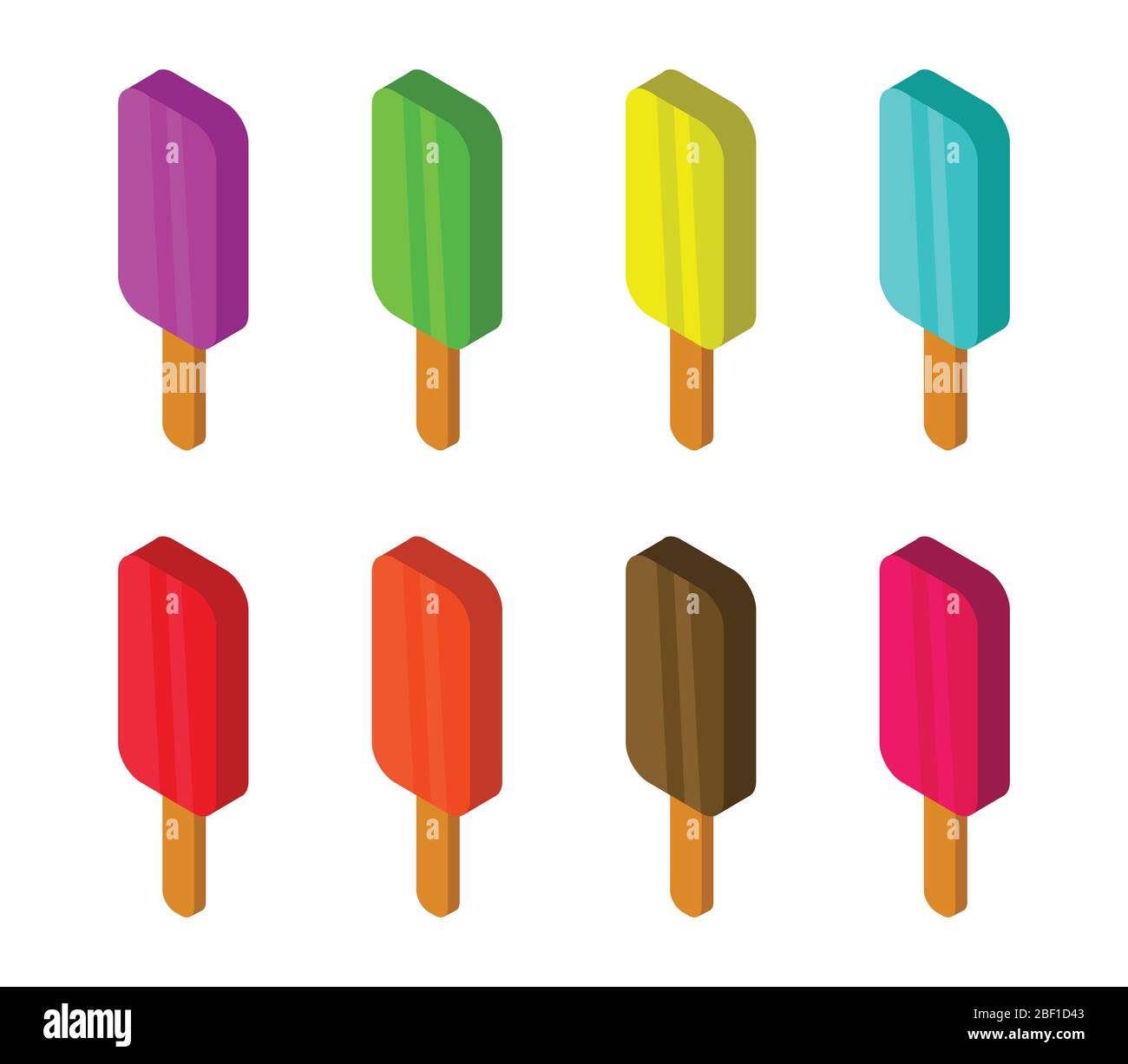 isometric ice cream icon illustrated in vector on white background ...