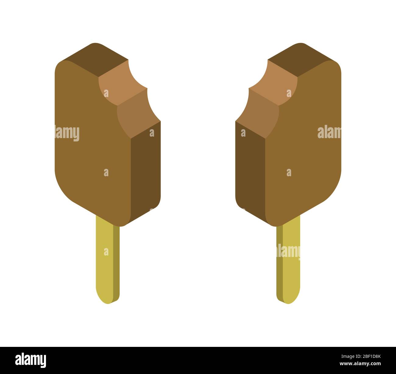 isometric ice cream icon illustrated in vector on white background ...