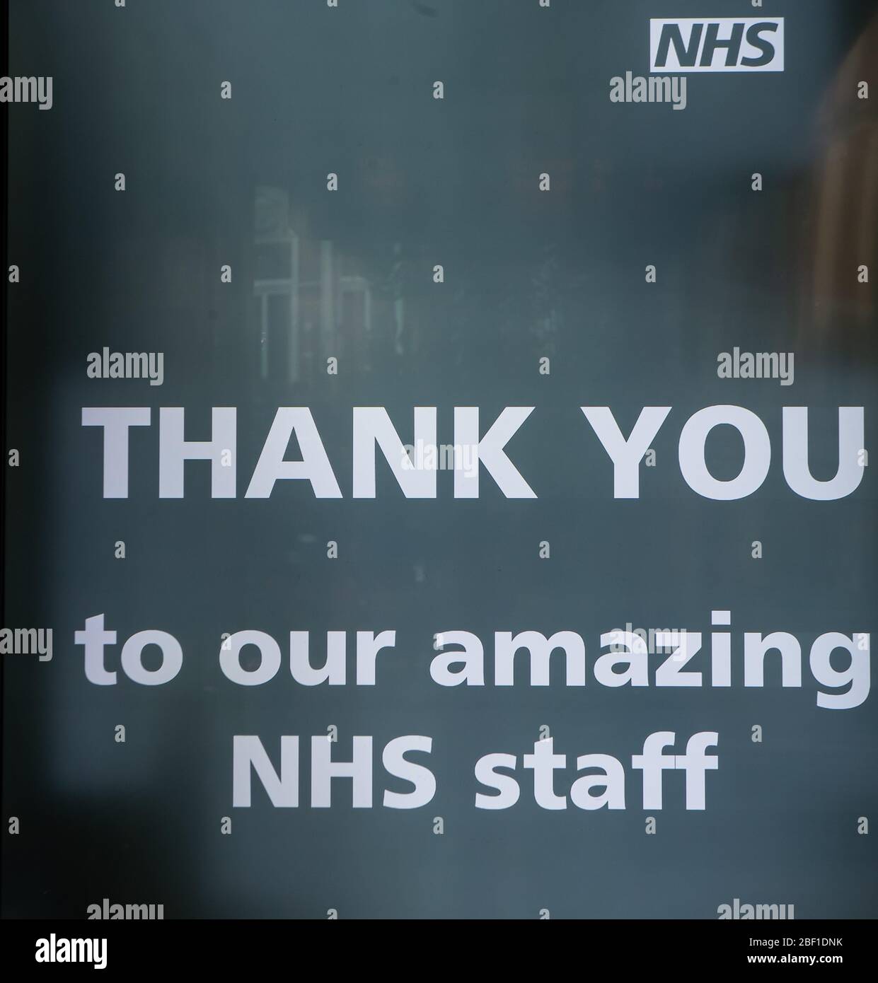 London, United Kingdom. 16th Apr, 2020. A bus stop displaying an advert ...