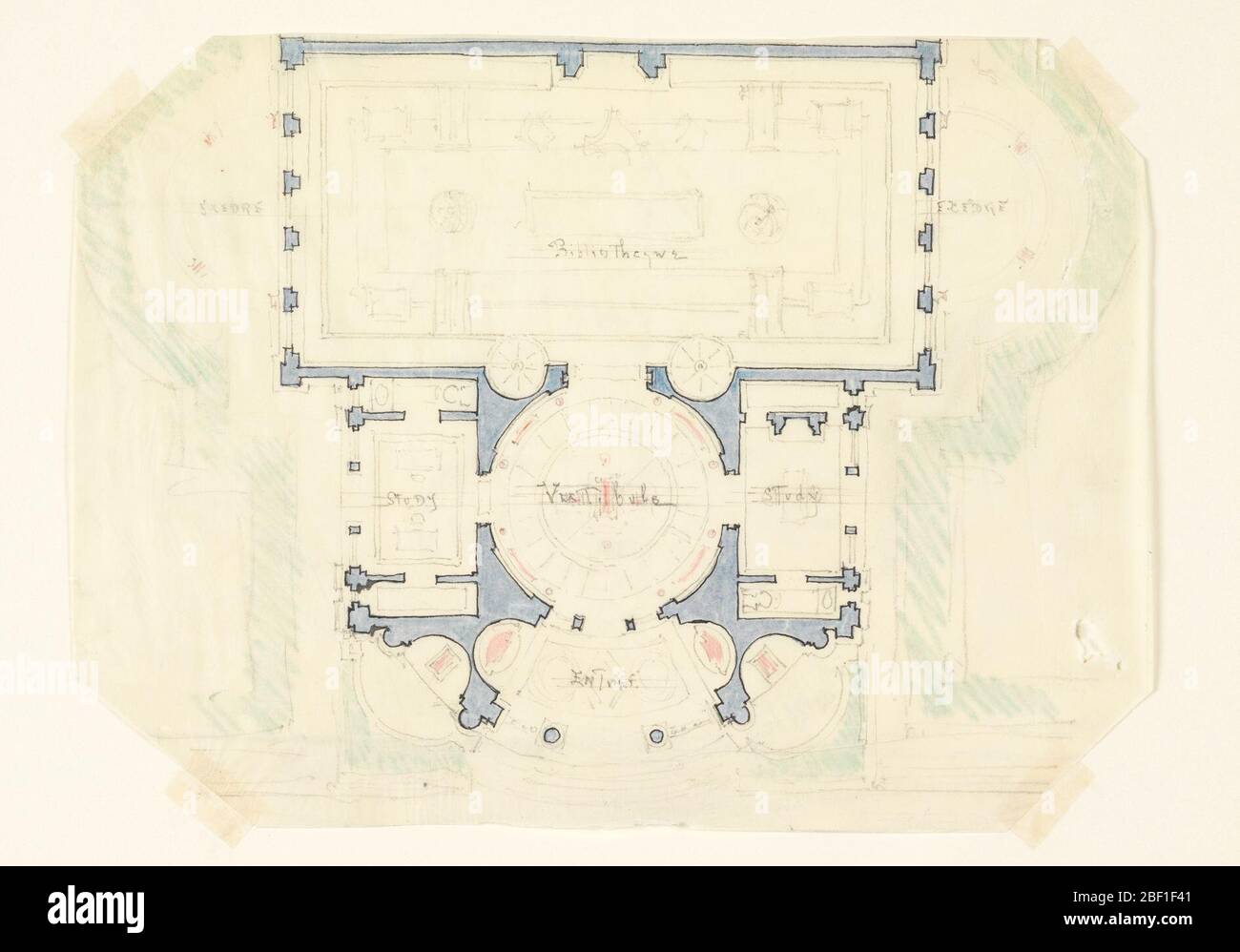 Sketch plan for proposed Morgan Library Museum. H. R. Floor plan ...
