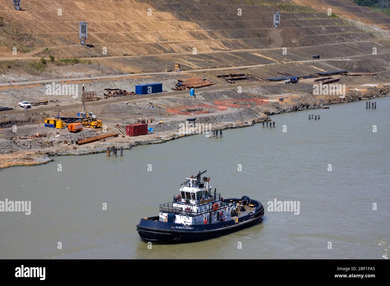 Gaillard Cut Widening Project, Panama Canal, Panama, Central America ...