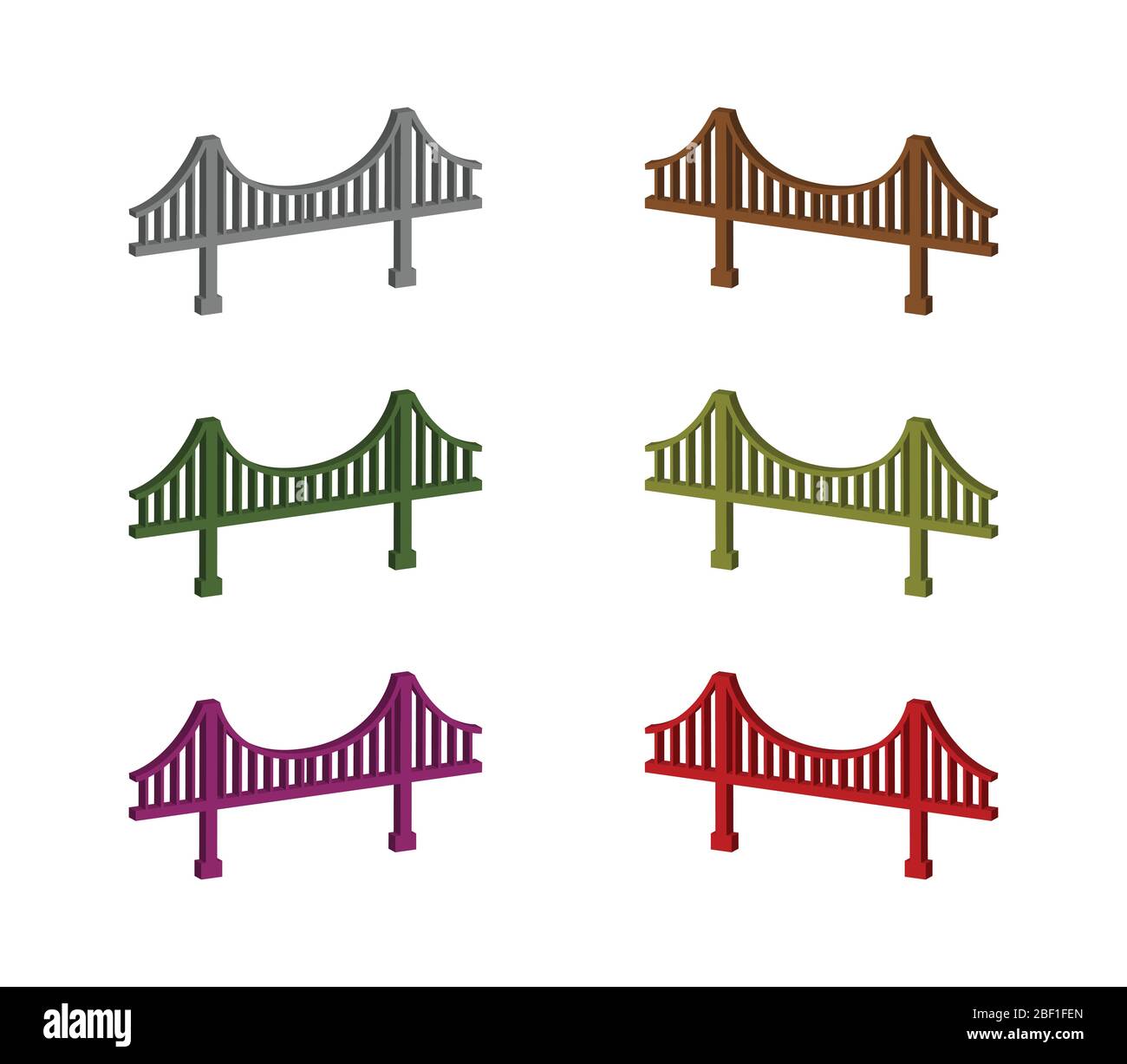 bridge icon illustrated in vector on white background Stock Vector ...