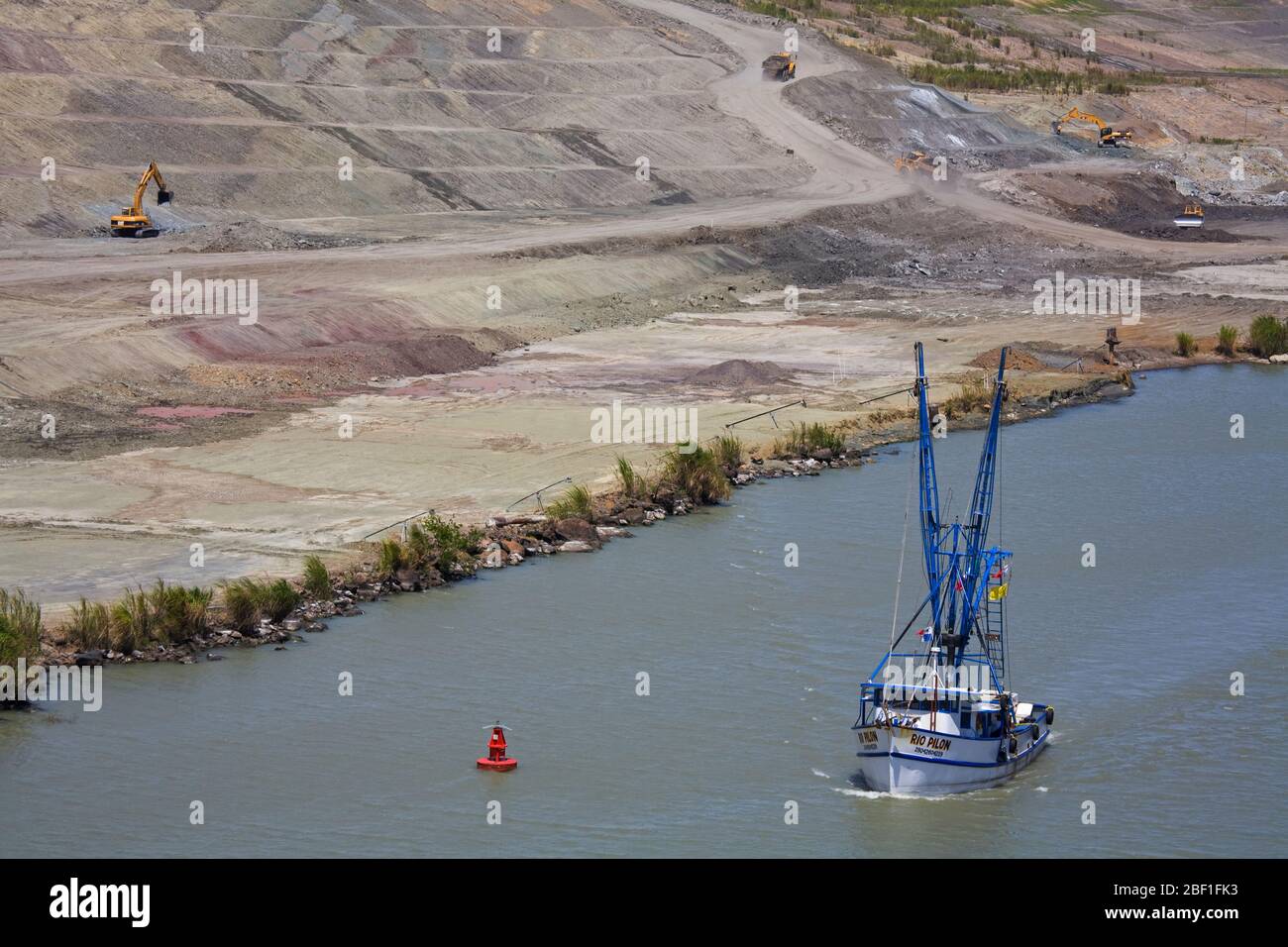 Gaillard Cut Widening Project, Panama Canal, Panama, Central America ...