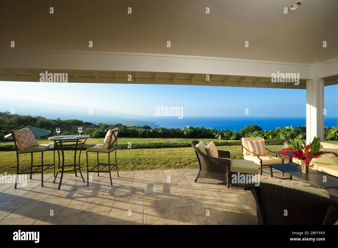 Lanai or porch outdoor seating (property released) of luxury home in ...
