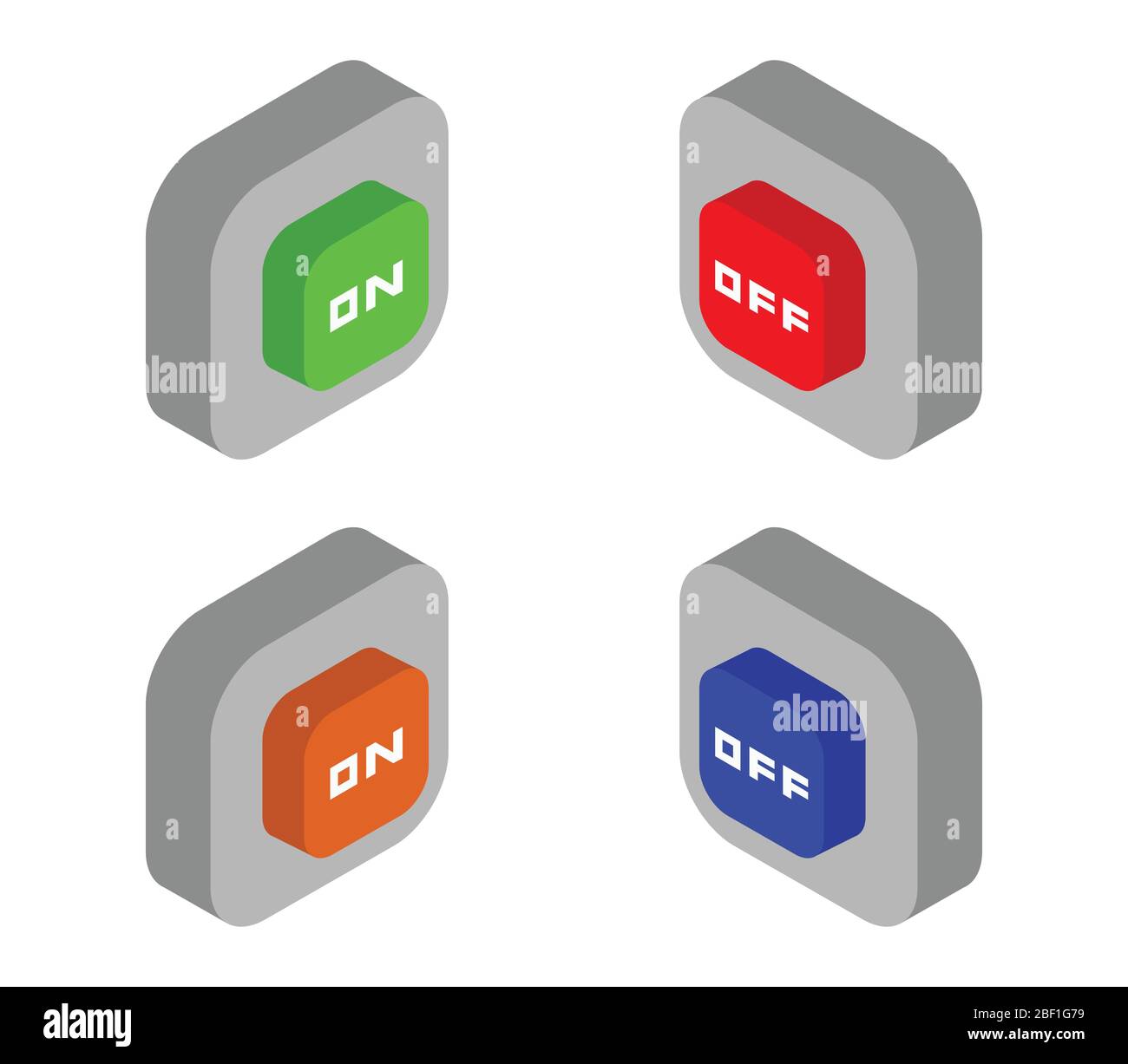 on and off icon illustrated in vector on white background Stock Vector ...