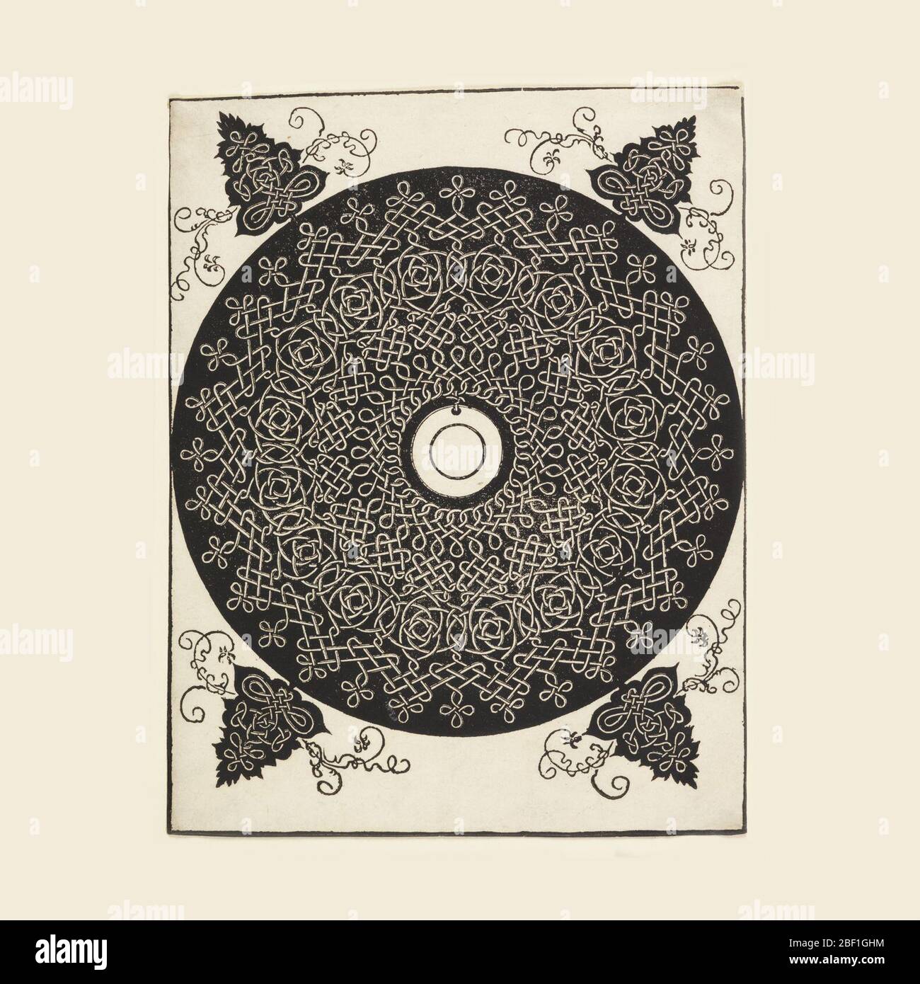 The Third Knot Interlace Pattern with White Medallion. An intricate ...