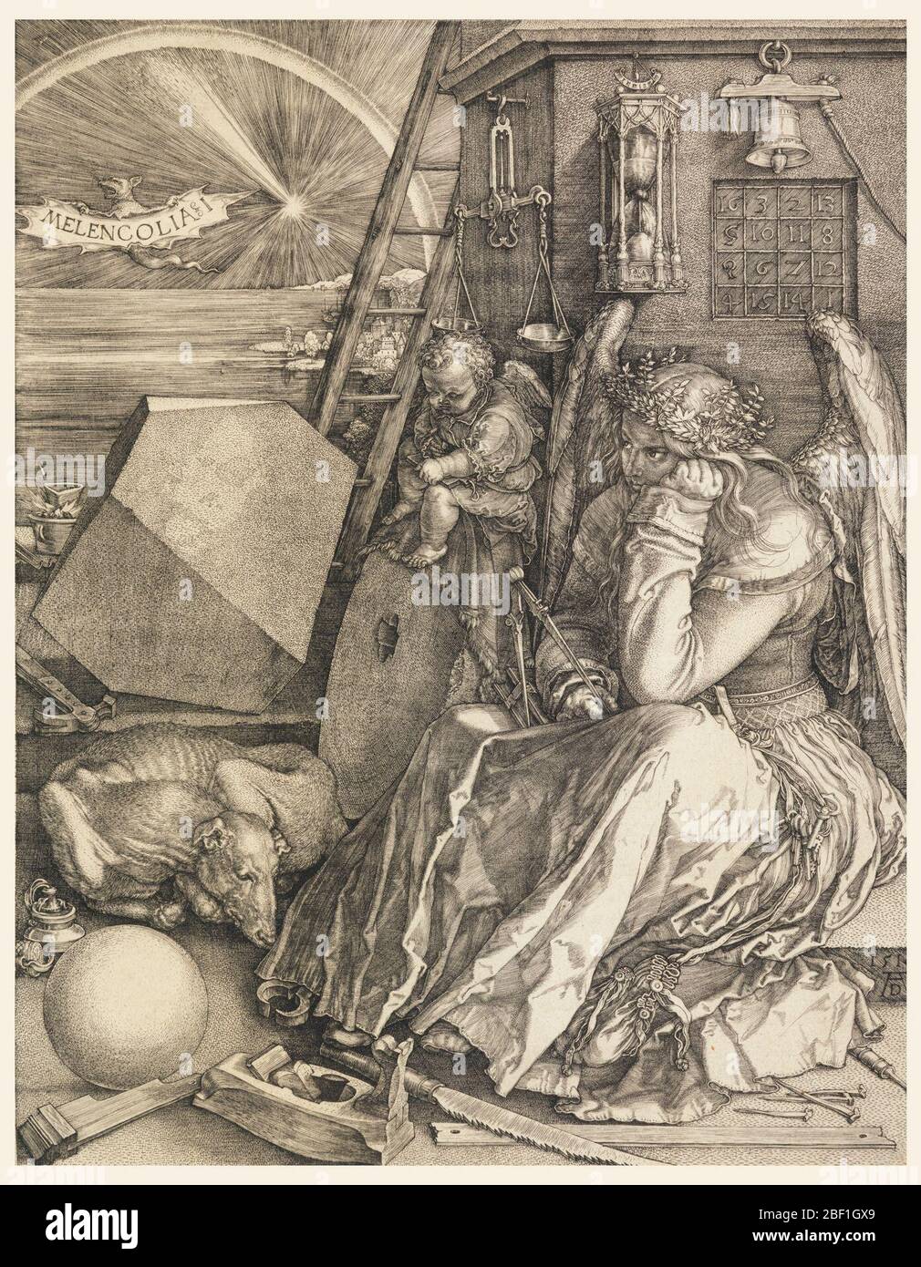 Winged genius figure hi-res stock photography and images - Alamy