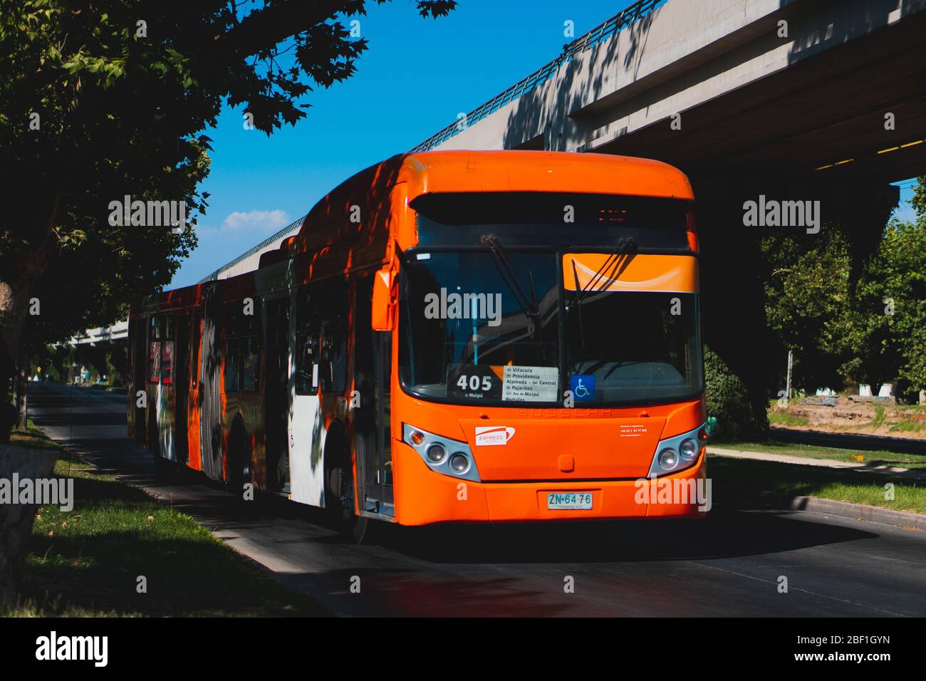 SANTIAGO, CHILE - JANUARY 2020: A Transantiago / RED Movilidad bus in ...