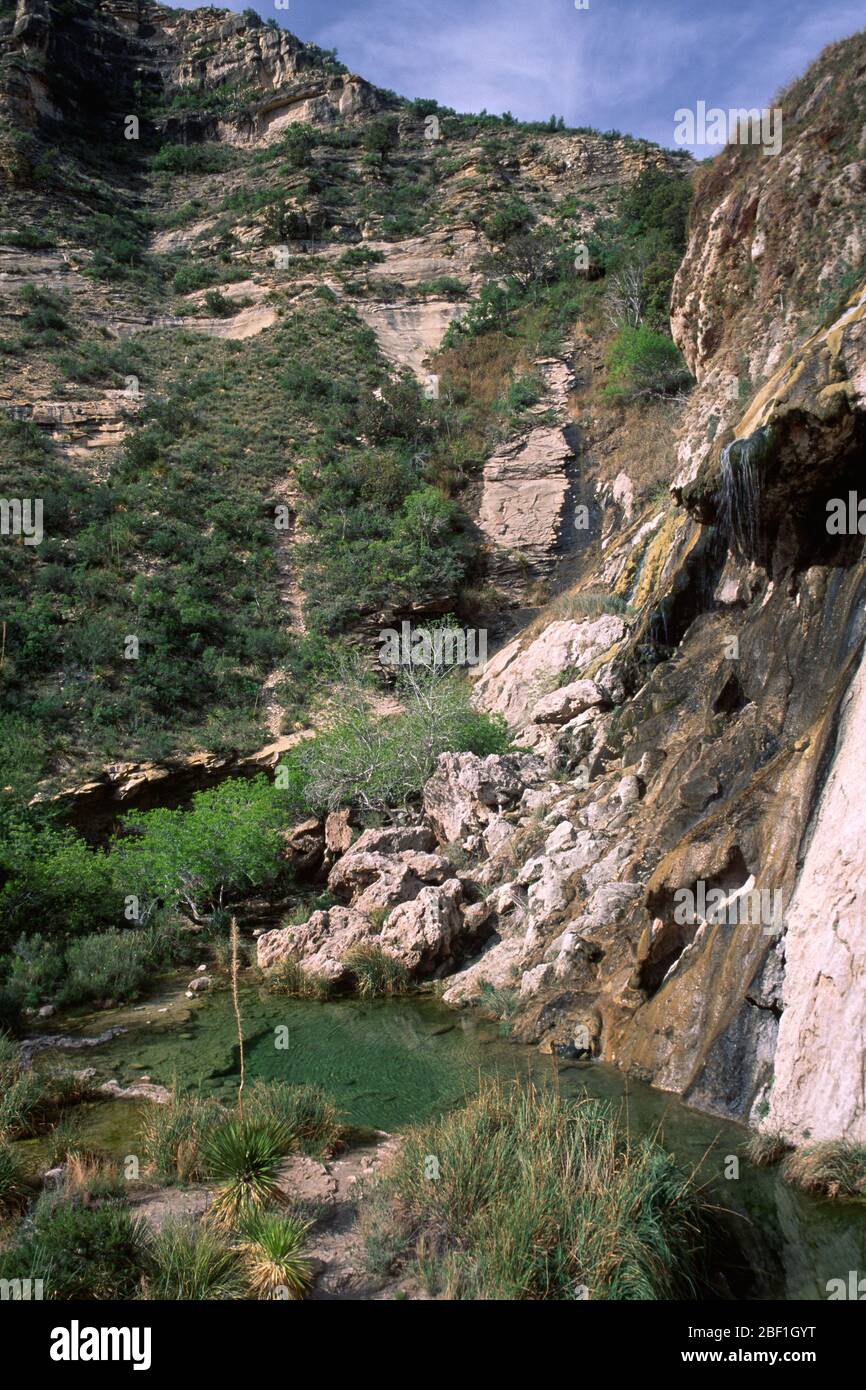 Sitting Bull Falls, Lincoln National Forest, New Mexico Stock Photo - Alamy