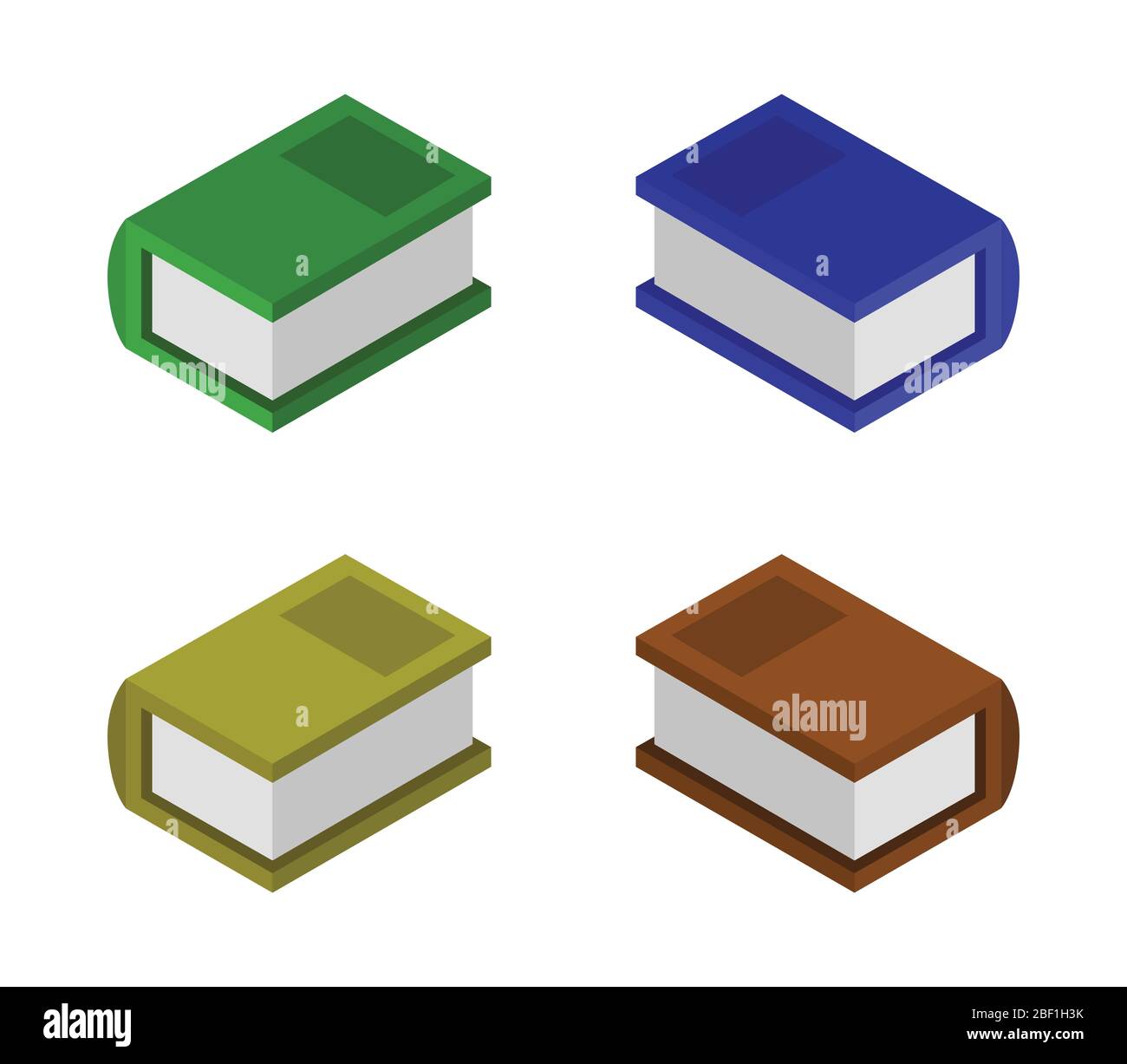 isometric book icon illustrated in vector on white background Stock ...