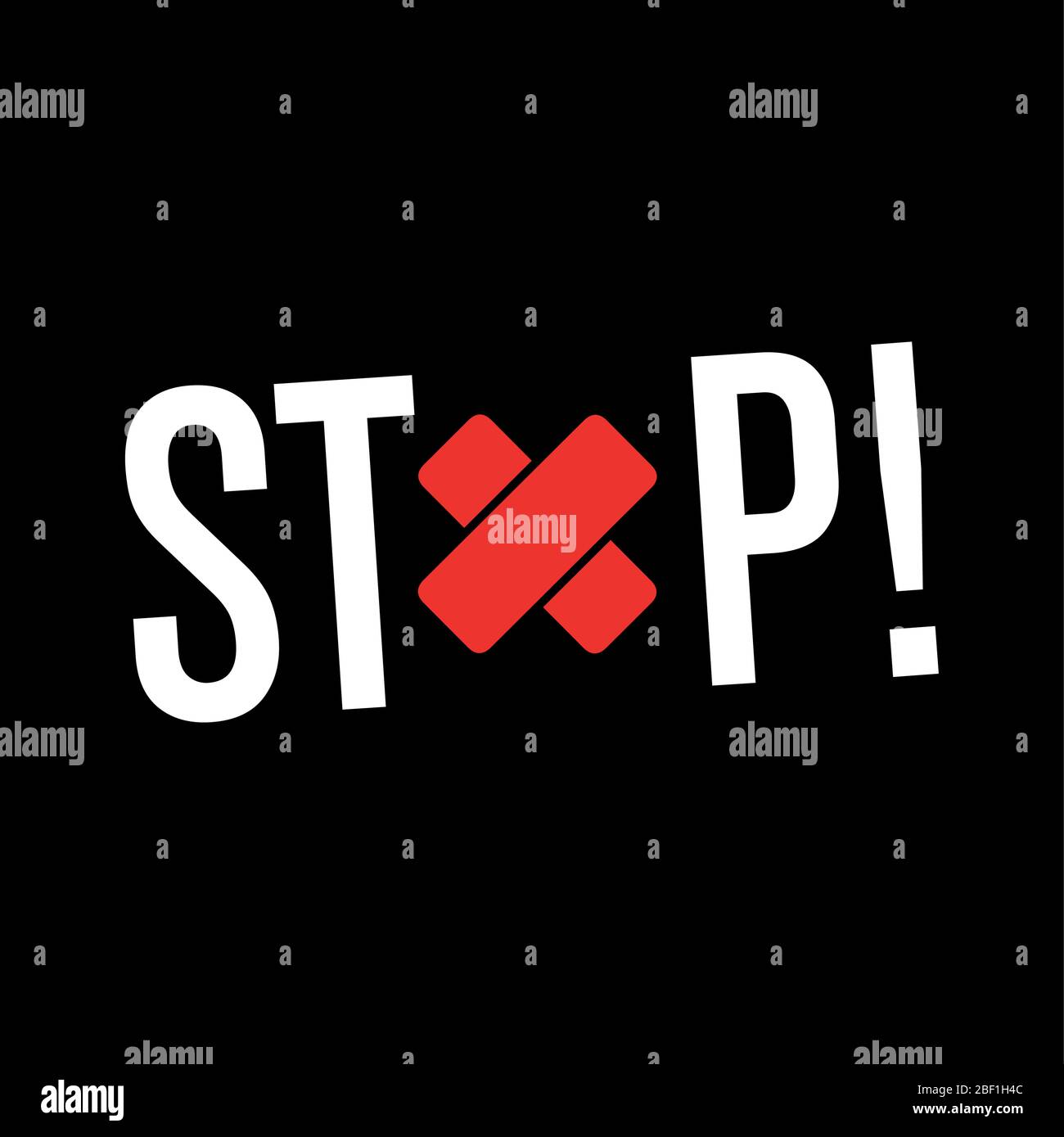 banner with the inscription stop on a black background. Stop sign Stock ...