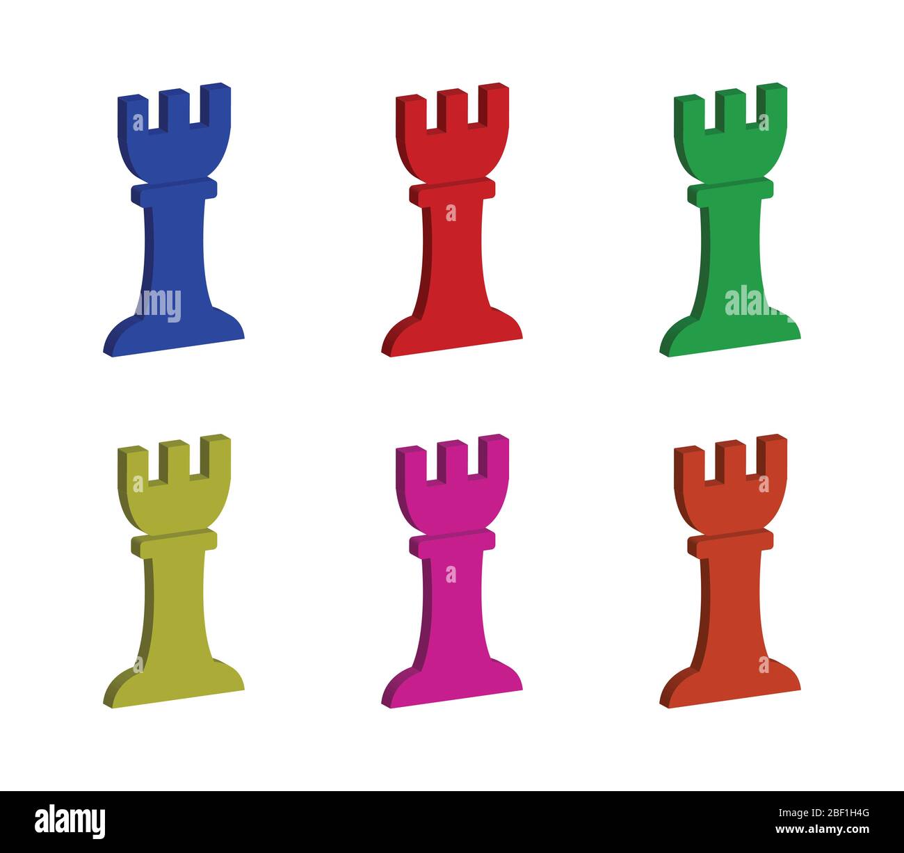 chess tower icon illustrated in vector on white background Stock Vector ...