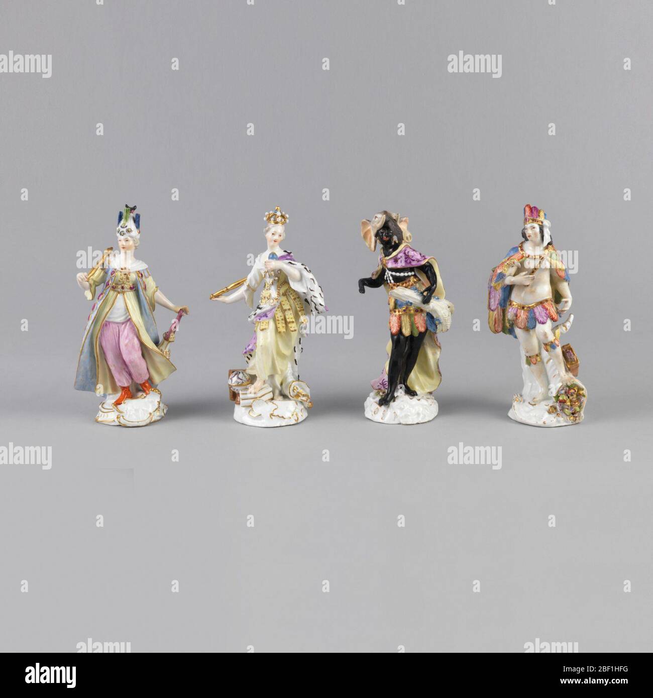 Allegorical Figures of the Four Continents. Four figures (a, b, c, d ...