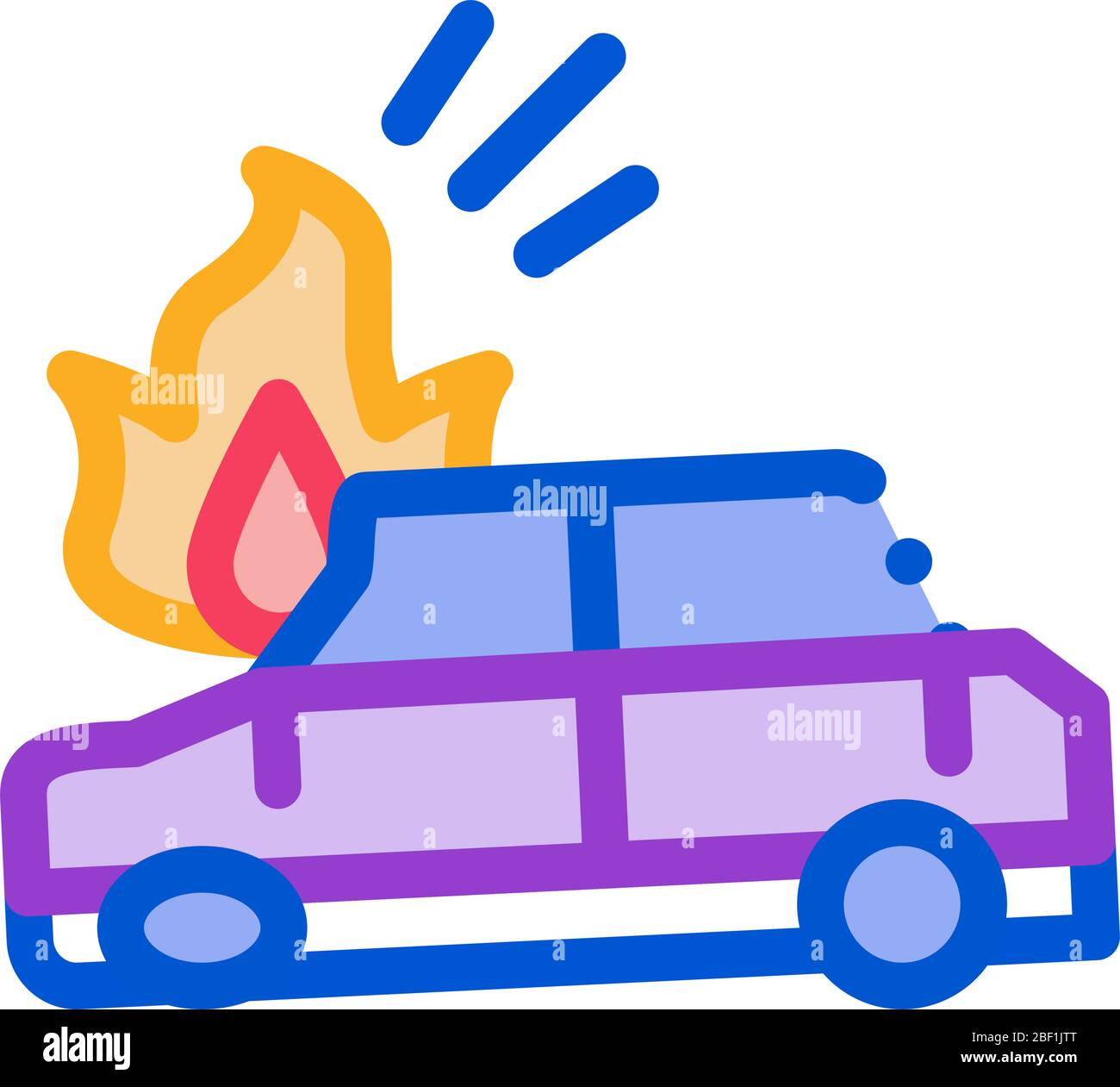 car ignition icon vector outline illustration Stock Vector Image & Art ...