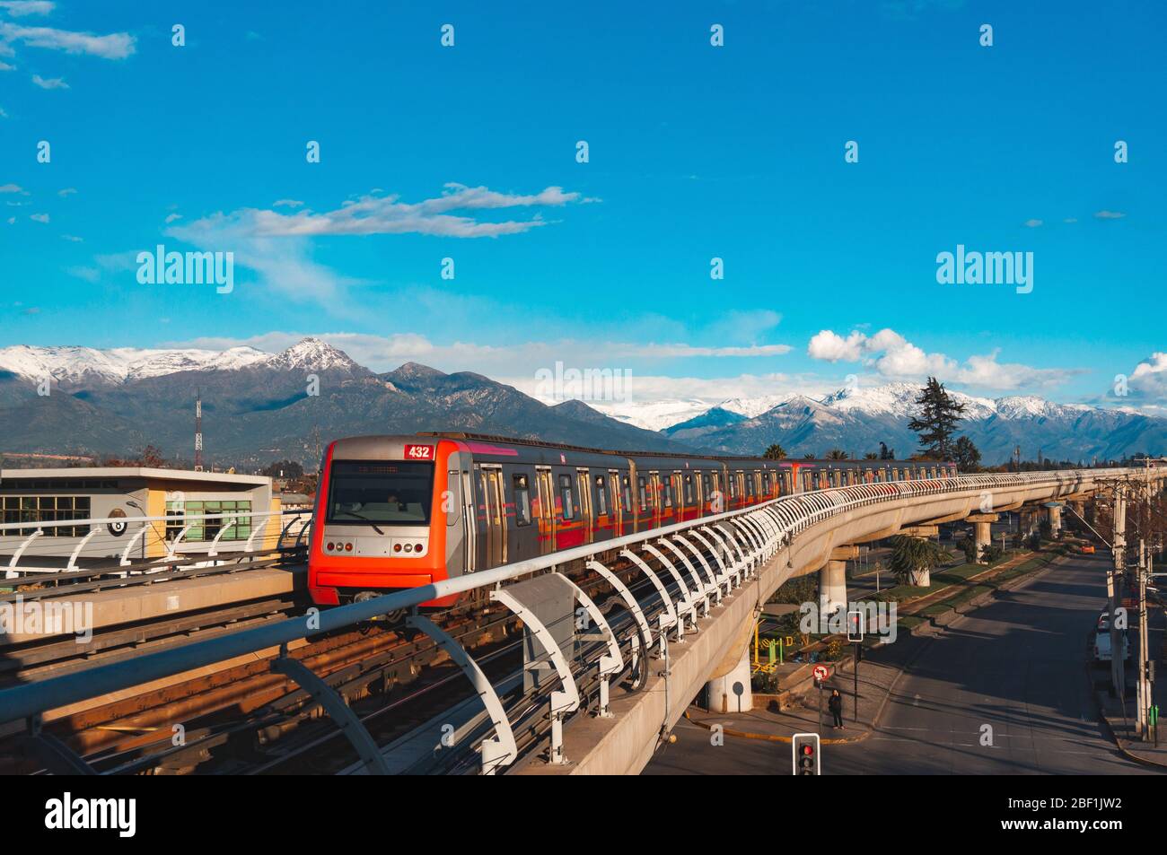 SANTIAGO, CHILE - MAY 2017: A Metro de Santiago train in Line 4 Stock ...