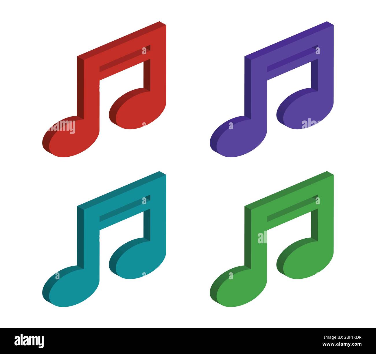 musical note icon illustrated in vector on white background Stock ...