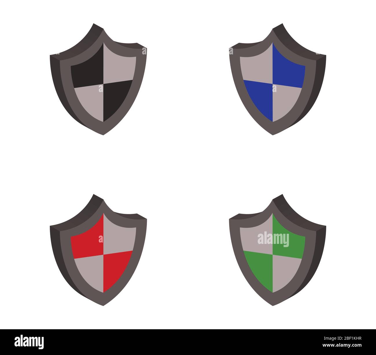 Shield icon illustrated in Stock Vector Images - Alamy