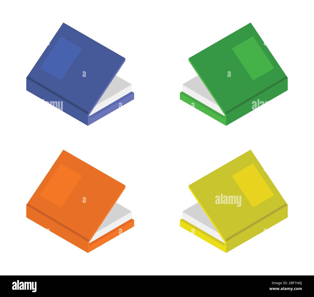 isometric book icon illustrated in vector on white background Stock ...