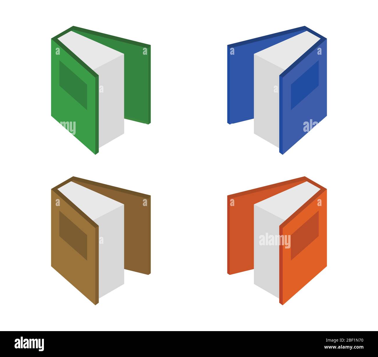 isometric book icon illustrated in vector on white background Stock ...