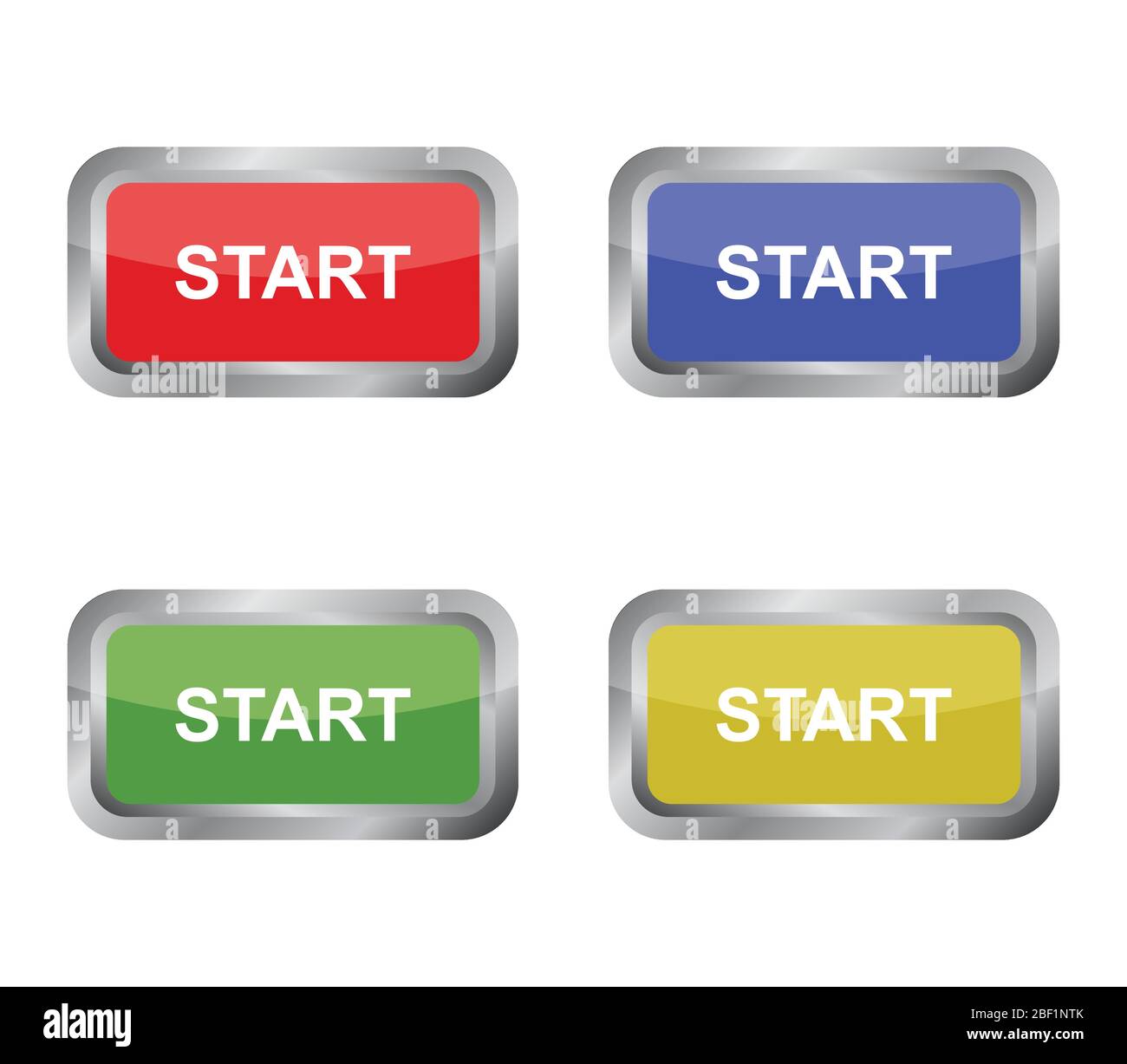 start button icon illustrated in vector on white background Stock ...