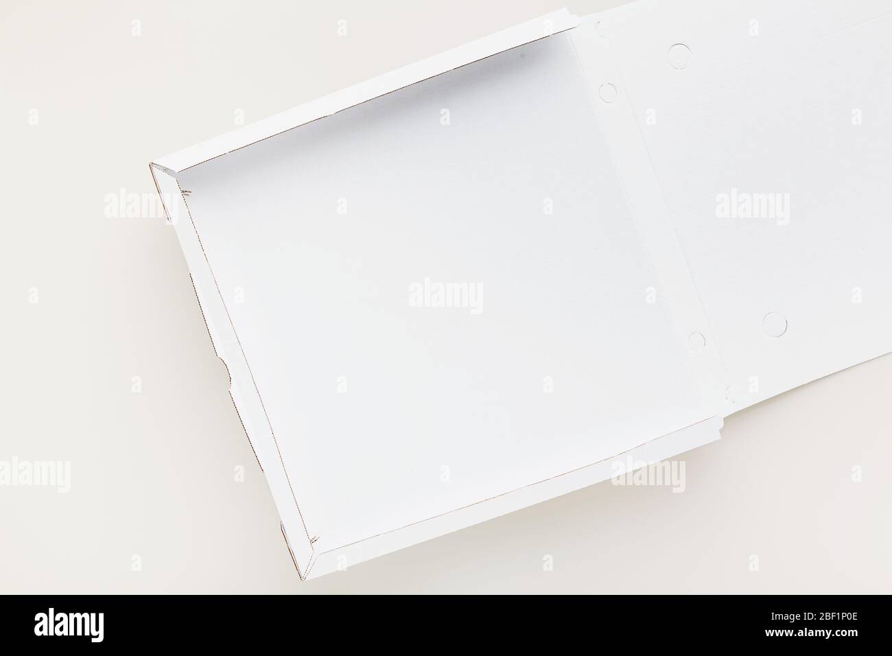 empty cardboard box pizza packaging for restaurants, menus or ...