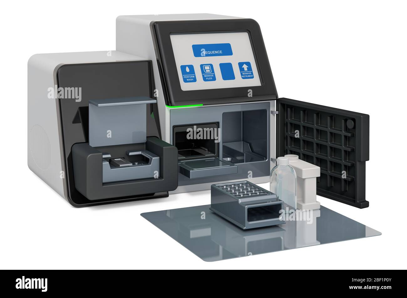 DNA sequencer, 3D rendering isolated on white background Stock Photo ...