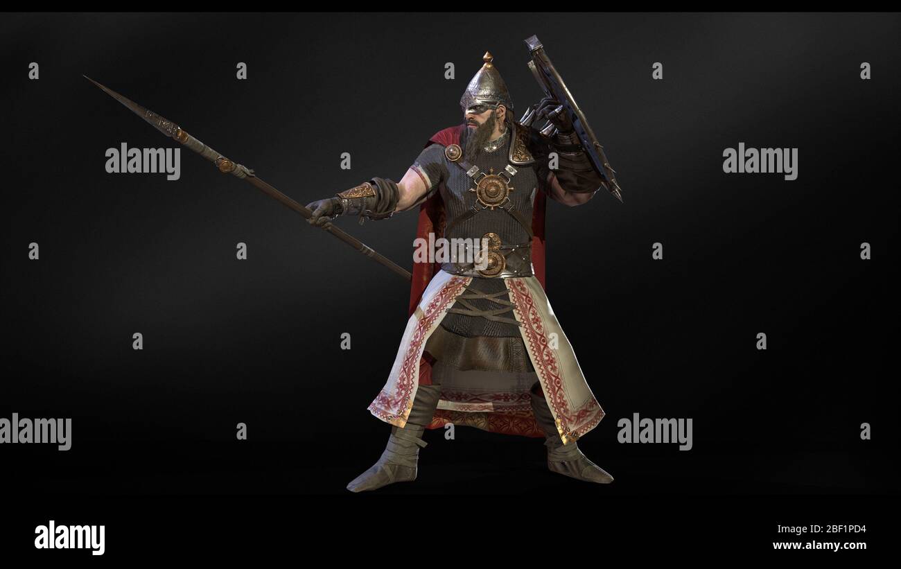 nordic viking 3d render illustration Stock Photo - Alamy