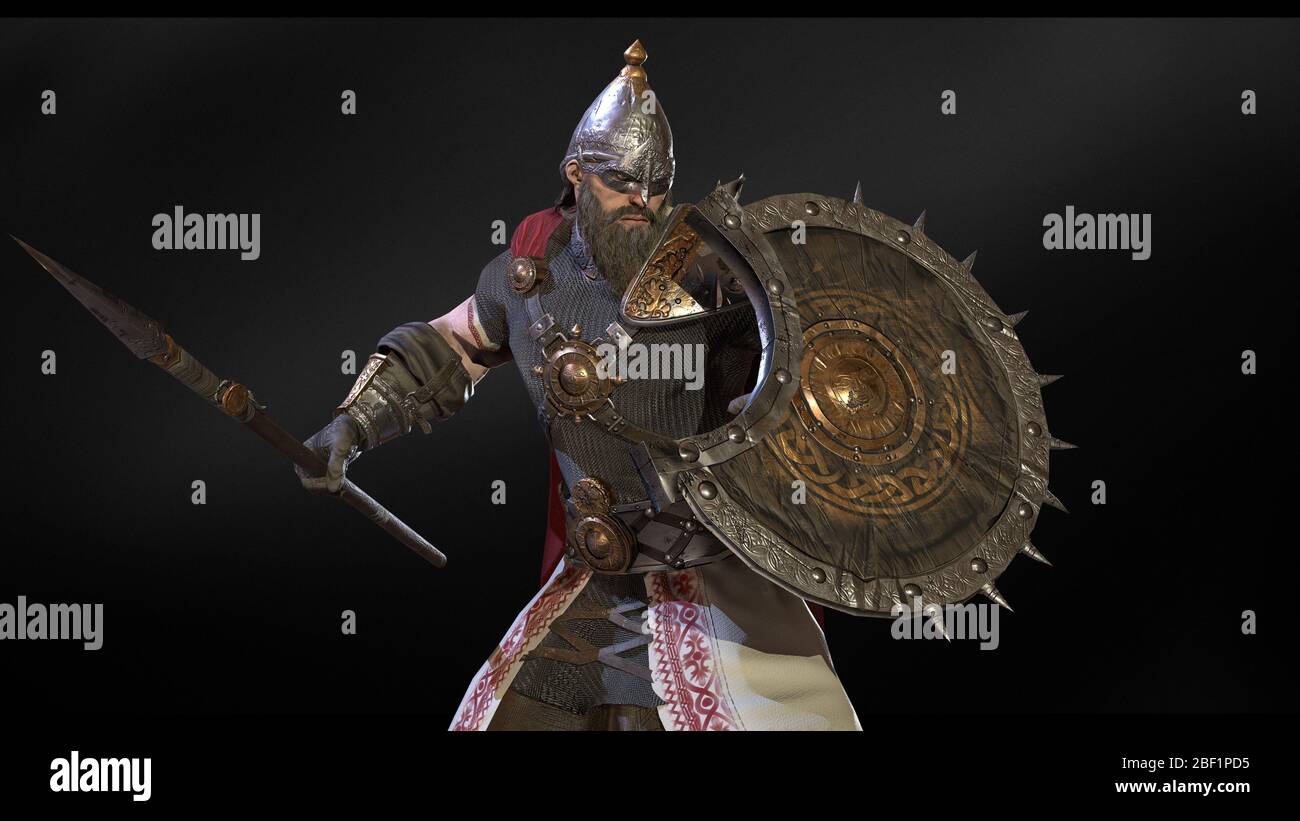 nordic viking 3d render illustration Stock Photo - Alamy