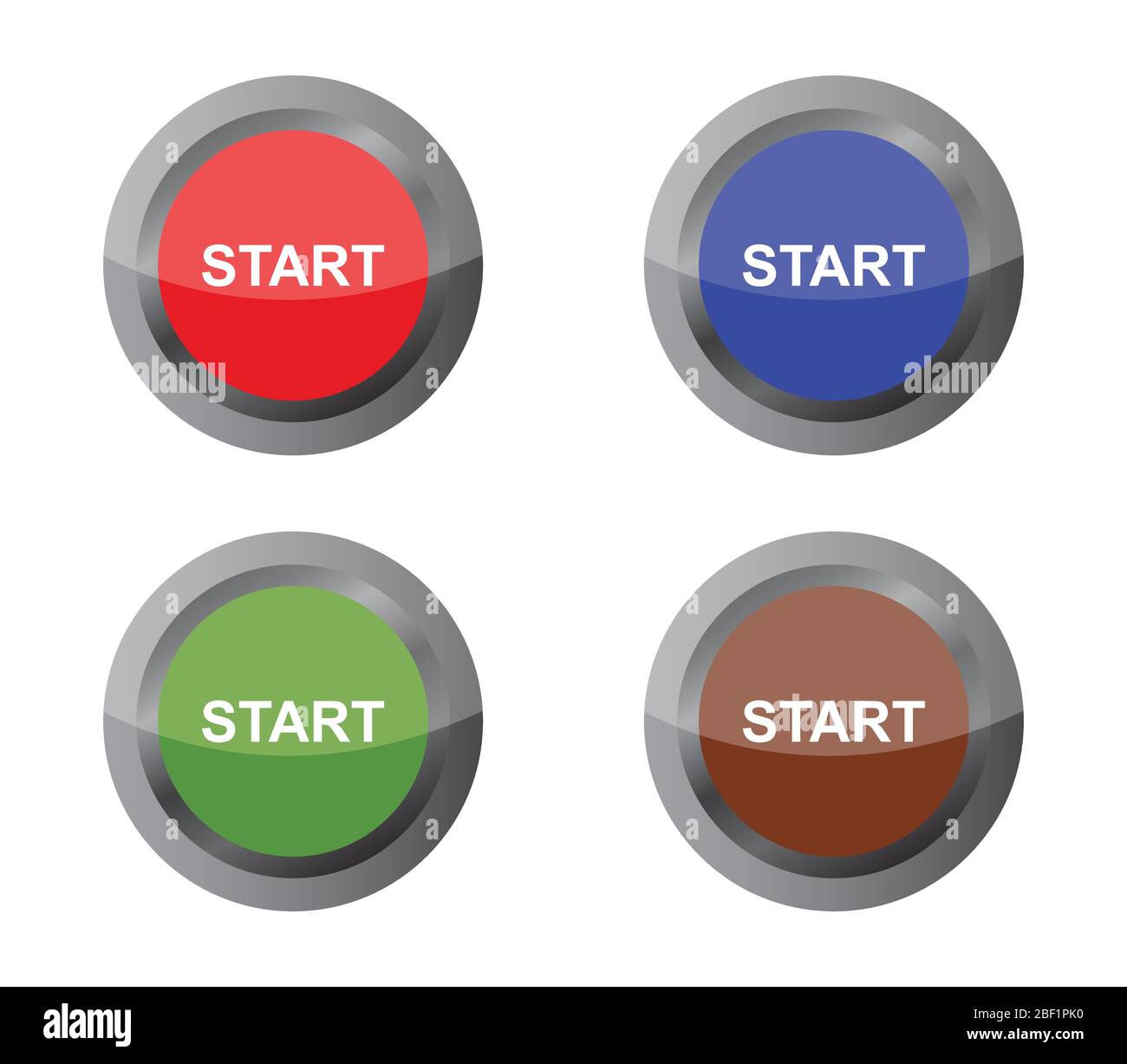 start button icon illustrated in vector on white background Stock ...