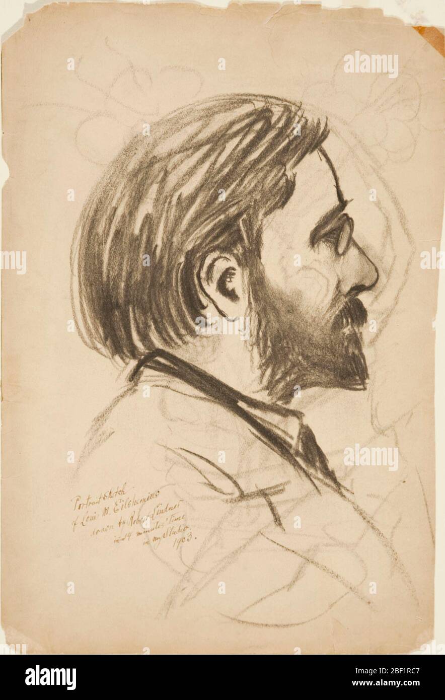 Portrait Sketch of Louis M Eilshemius Stock Photo - Alamy