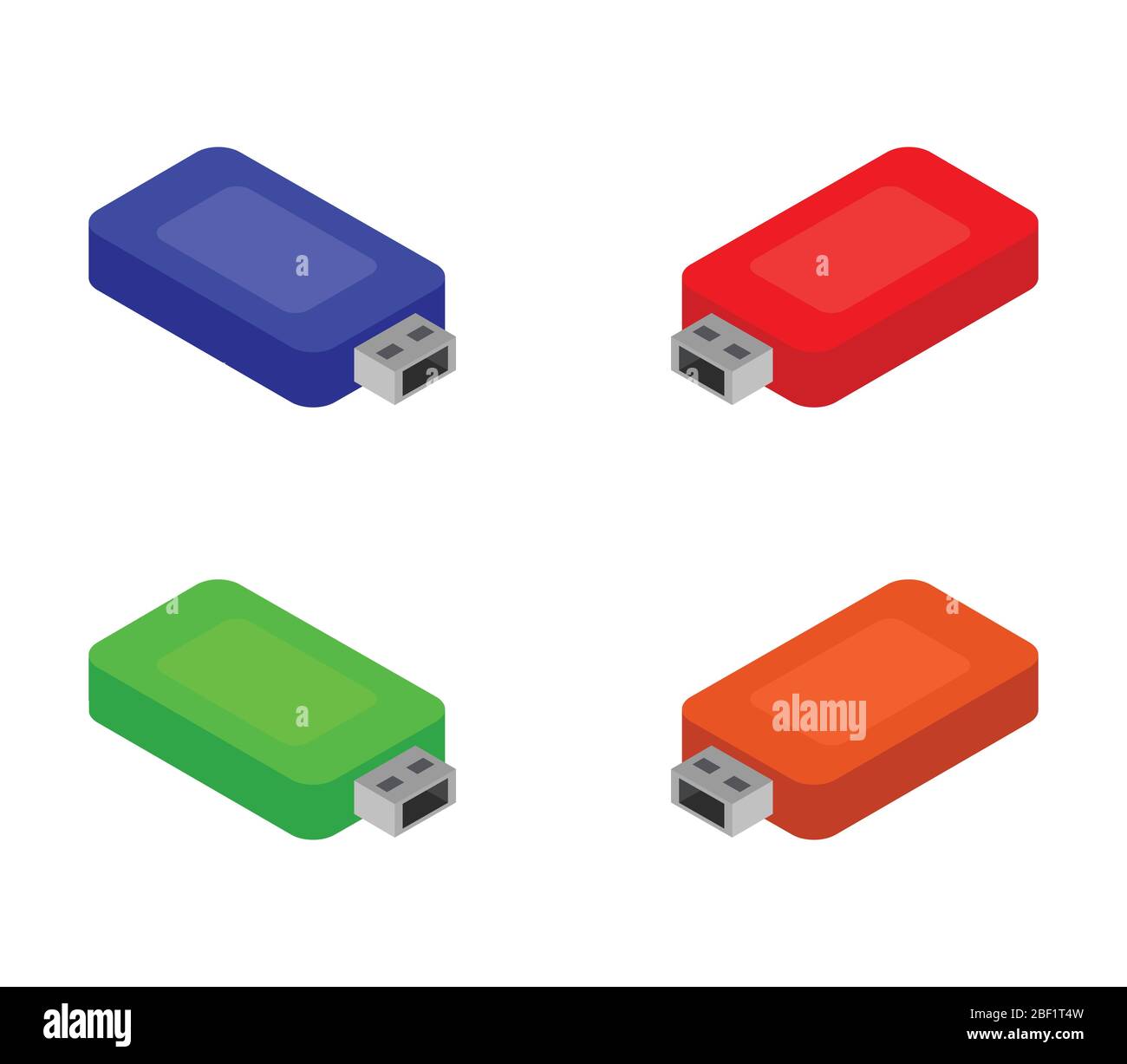 isometric usb icon illustrated in vector on white background Stock ...