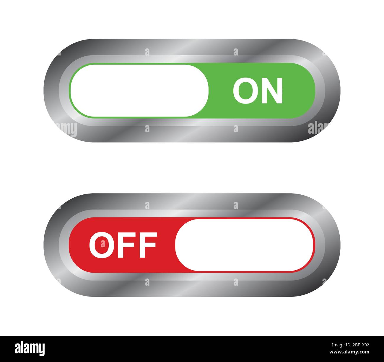 on and off icon illustrated in vector on white background Stock Vector ...