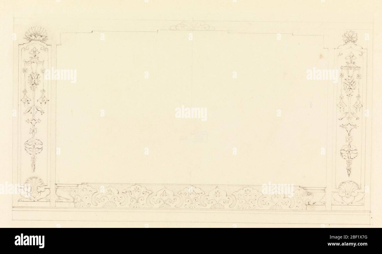 Design for a Wall Decoration Possibly for the Corridor. Horizontal ...