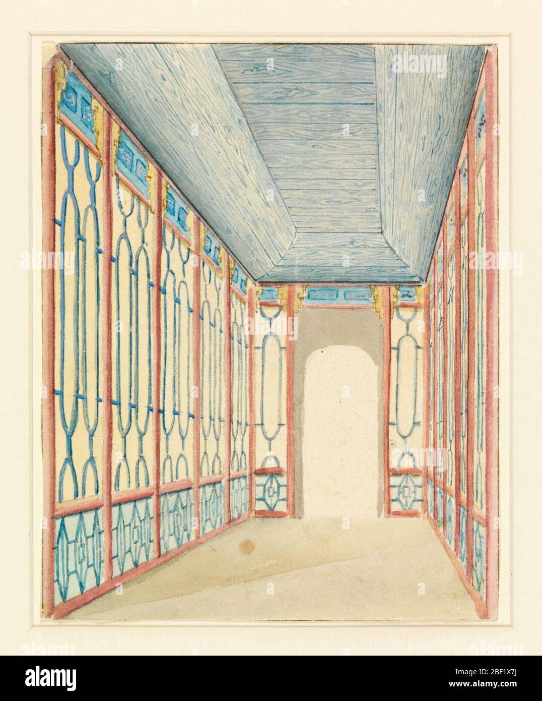 Gallery possibly the Glass Passage Royal Pavilion Brighton. Perspective ...