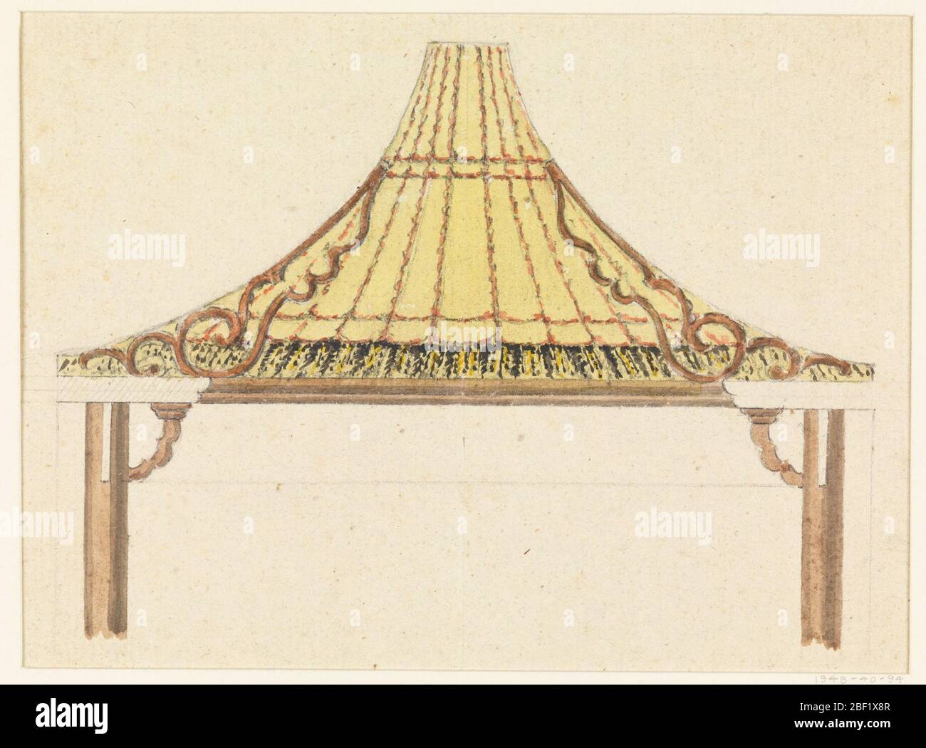 Canopy. Horizontal rectangle. Design for the Royal Pavilion, Brighton ...