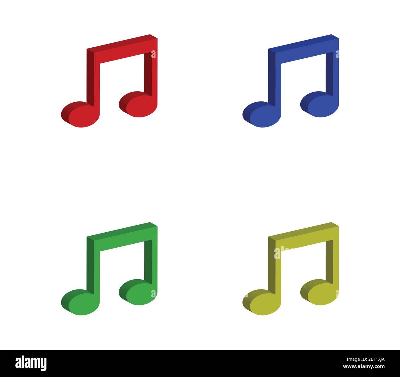 musical note icon illustrated in vector on white background Stock ...