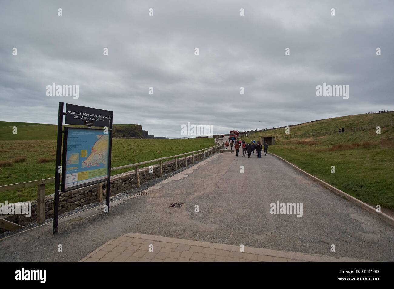 Walkway path to OBrien's Tower at the Cliffs of Moher on the Ring of ...